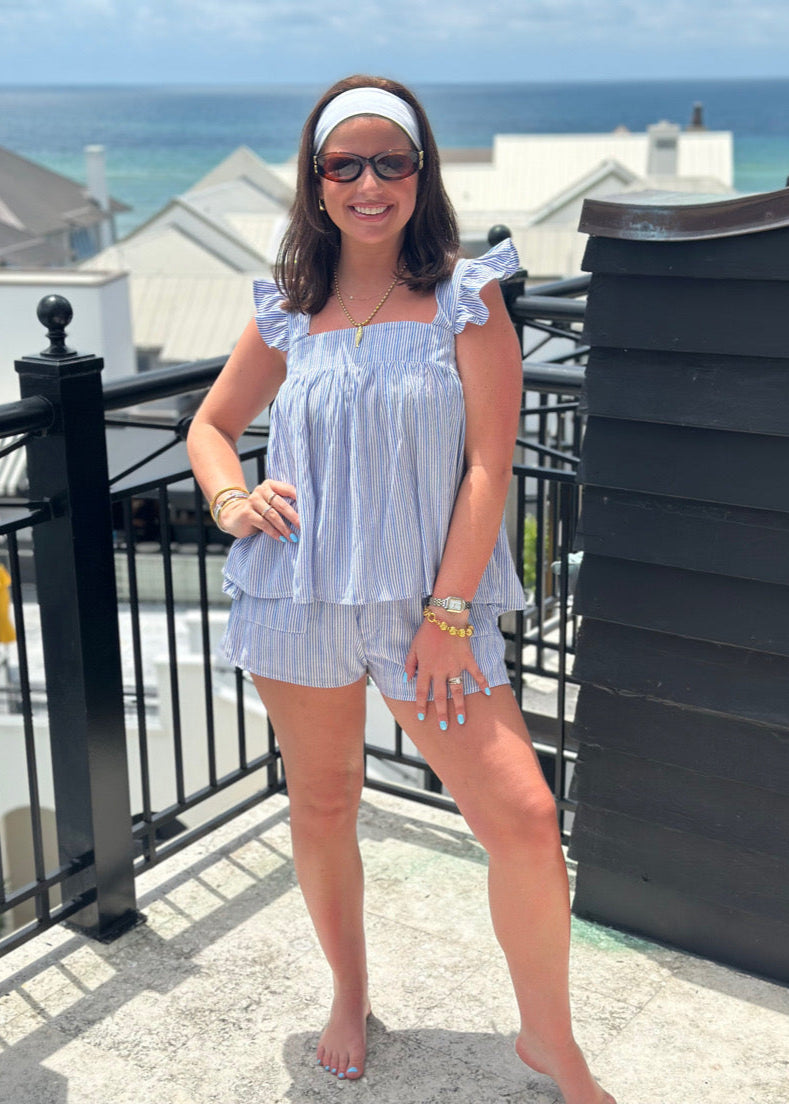 Aegean Nautical Set - Blue Stripe – Ivy Lee Boutique