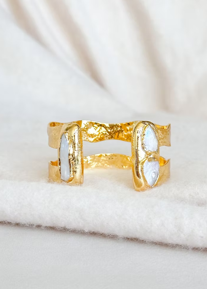 EASTON ELLE | Double Plated Cuff with Pearls – Ivy Lee Boutique